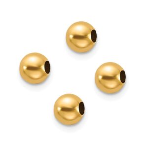 sonia jewels 14k yellow gold set of 4, 4mm spacer beads