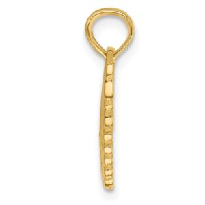 Solid 14k Yellow Gold 2 Piece Break Apart HE WHO HOLDS THE KEY Charm Pendants - 17mm x 22mm