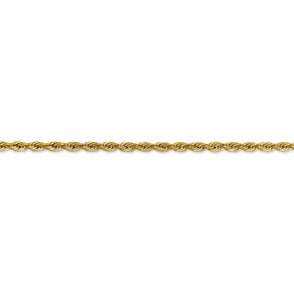 Sonia Jewels 14k Yellow Gold 3mm Rope Chain Necklace - with Secure Lobster Lock Clasp 24"