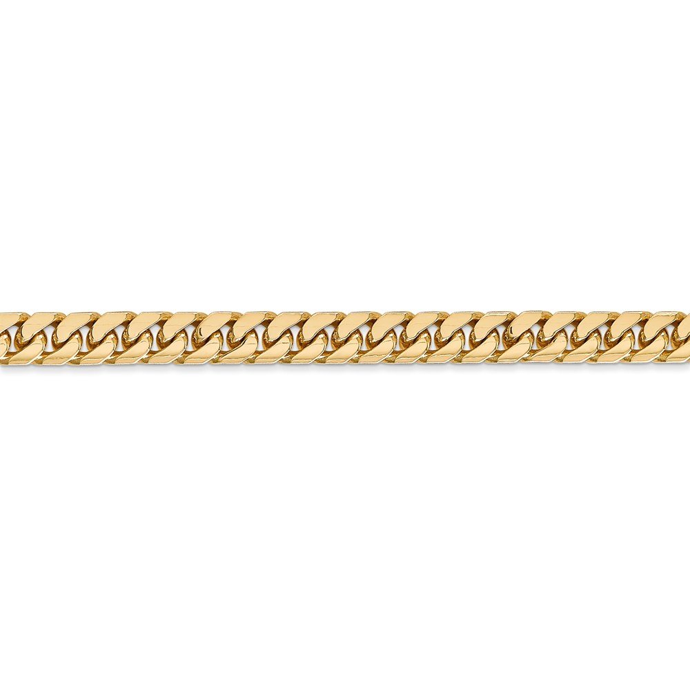 14k Yellow Gold 5mm Solid Miami Cuban Curb Chain Bracelet - with Secure Lobster Lock Clasp 8"