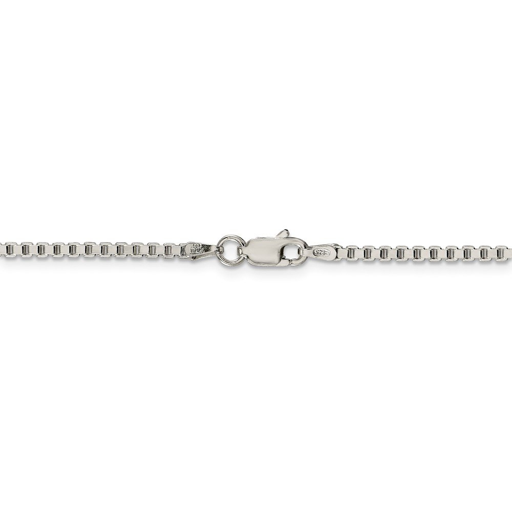 Solid 925 Sterling Silver 2mm Box Chain Necklace - with Secure Lobster Lock Clasp 20" - Jewelry Gifts For Women Wife Mom Gifts For Men Husband Dad