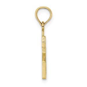 Solid 10k Yellow Gold Number 21 Pendant Charm