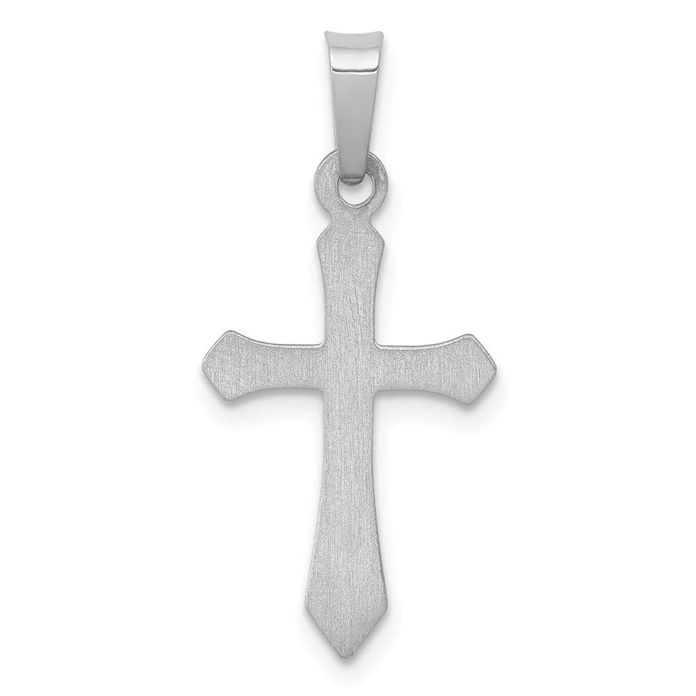 Sonia Jewels 14k White Gold Cross Pendant Charm - 23mm x 11mm