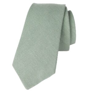 spring notion men's linen blend skinny necktie sage green tie for men