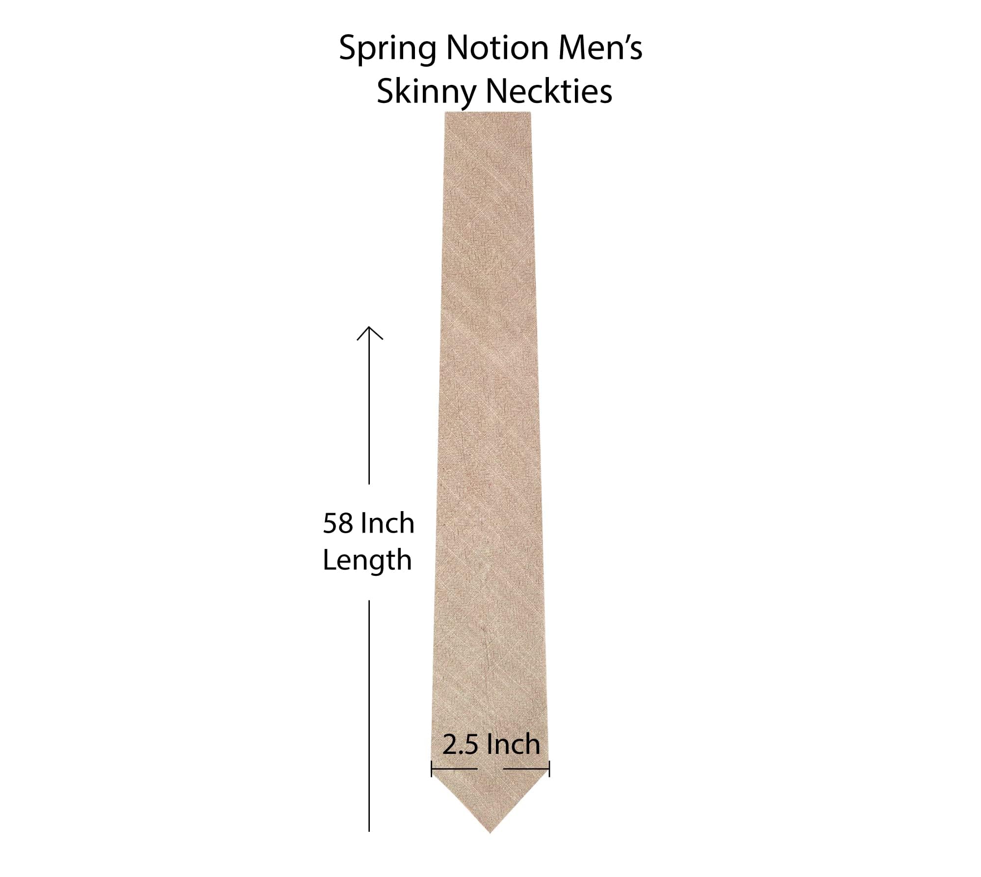 Spring Notion Men's Linen Blend Skinny Necktie Sage Green Tie for Men