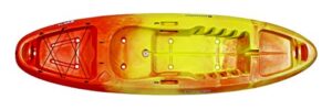 perception kayaks zip 9.5 | sit on top kayak | stable and fast | multiple footrests | 9' 6" | blaze