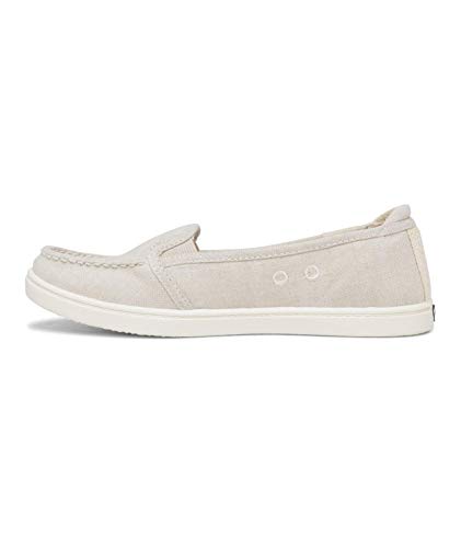 Roxy womens Minnow Slip on Shoe Sneaker, Oatmeal, 8 US