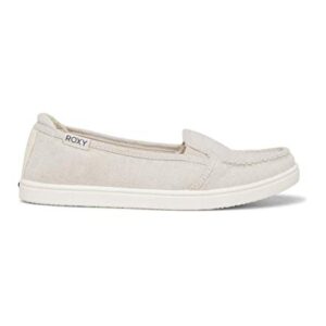 Roxy womens Minnow Slip on Shoe Sneaker, Oatmeal, 8 US