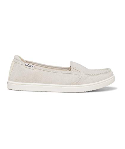 Roxy womens Minnow Slip on Shoe Sneaker, Oatmeal, 8 US