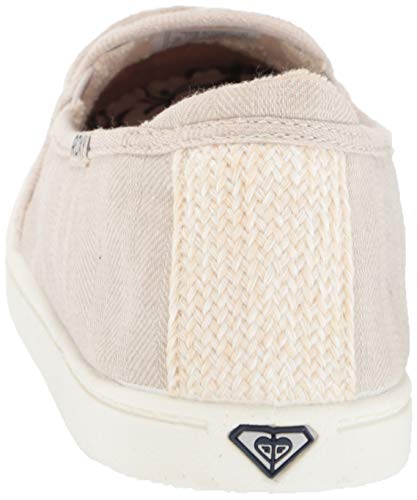 Roxy womens Minnow Slip on Shoe Sneaker, Oatmeal, 8 US