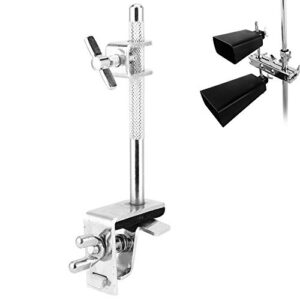 cowbell clamp, cowbell holder jazz drum kit hoop mounted cowbell clamp up or down adjustment percussion accessories