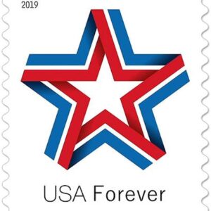 Star Ribbon Forever First Class Postage Stamps Celebration Patriotic (100 Stamps)