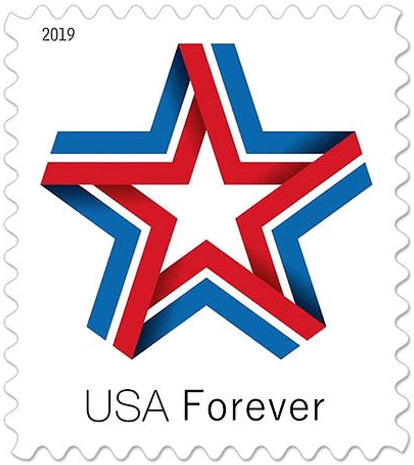 Star Ribbon Forever First Class Postage Stamps Celebration Patriotic (100 Stamps)