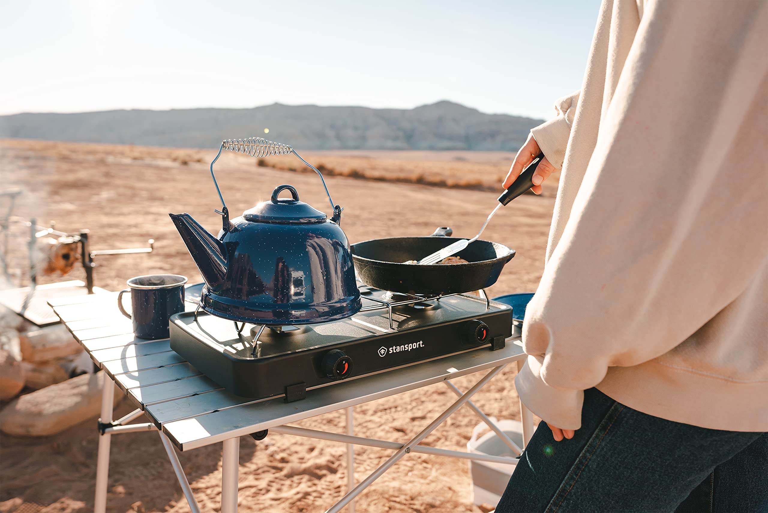 Stansport 2-Burner Regulated Propane Camp Stove (220)