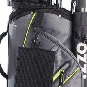 Izzo Golf Izzo Ultra-Lite Cart Golf Bag With Single Strap & Exclusive Features, Gray/Lime, 35’’ x 14’’ x 11’’