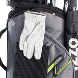 Izzo Golf Izzo Ultra-Lite Cart Golf Bag With Single Strap & Exclusive Features, Gray/Lime, 35’’ x 14’’ x 11’’