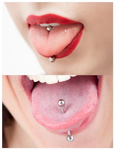 Prjndjw 14G Surgical Steel Nipple Rings Tongue Rings Cartilage Earring Straight Barbell Body Piercing Jewelry for Women Men Length 12MM 14MM 16MM 18MM 22MM BarBell Piercings