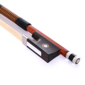 amzz violin bow 4/4 size - octagonal stick, ebony frog, and horse hair for exceptional sound quality - ideal for intermediate to advanced violinists (4/4 full size)