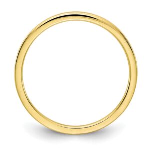 Solid 10k Yellow Gold 1.2mm Flat Stackable Band Thin Wedding Anniversary Ring Size 6.5