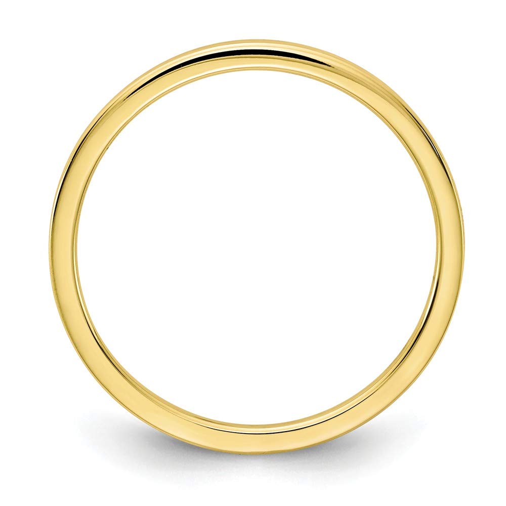 Solid 10k Yellow Gold 1.2mm Flat Stackable Band Thin Wedding Anniversary Ring Size 6.5