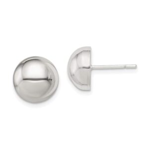 925 sterling silver button studs earrings 10mm