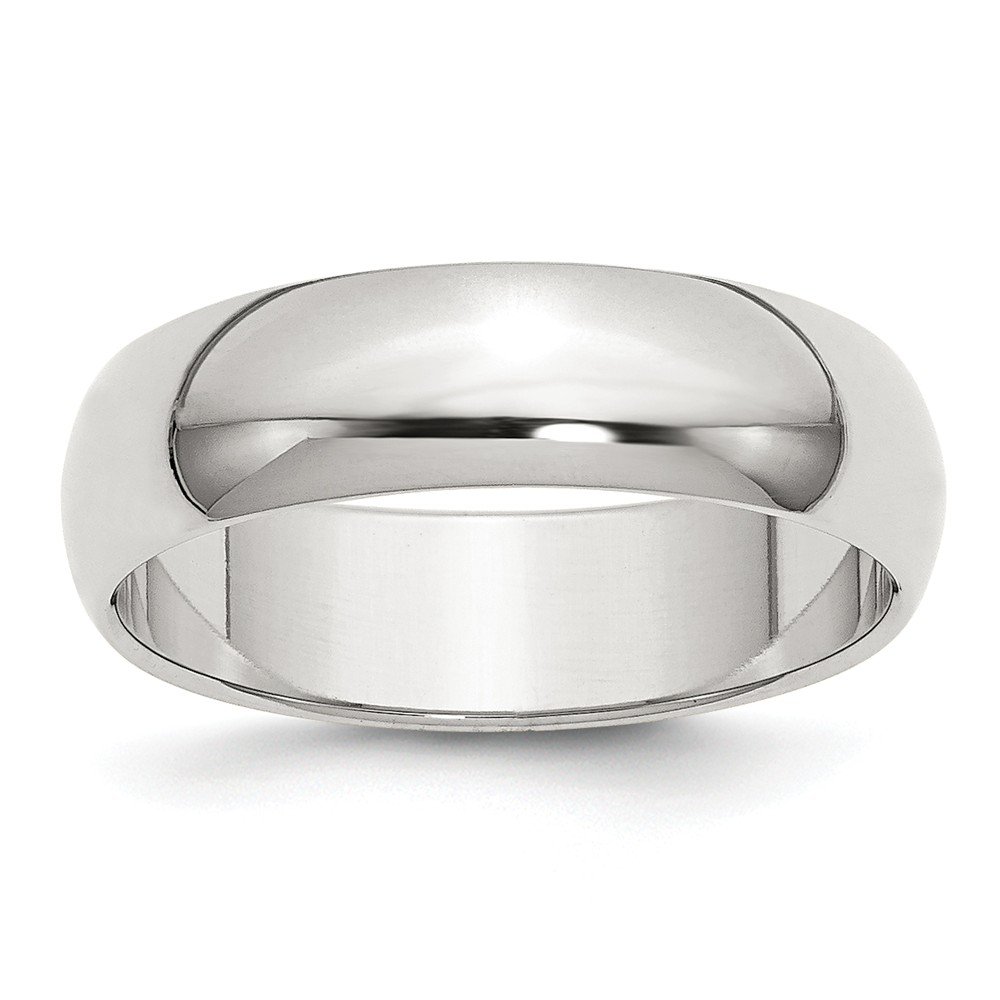 Solid 925 Sterling Silver 6mm Plain Classic Dome Wedding Band For Men Ring Size 11 - Jewelry Gifts For Men Husband Dad