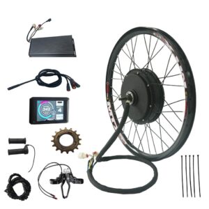 NBPOWER Programmable TFT Color Display Ebike 72v 5kw Rear Wheel Electric Bicycle Motor Kit 72V 5000W Electric Bike Conversion Kit (26inch)