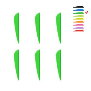 M.SJUMPPER ARCHERY Arrows Vanes Fletches 3 Inch Plastic TPU Fletching for Hunting Targeting Arrow (51 Pack) (Green)