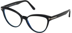 tom ford - ft5639-b shiny black cat eye women eyeglasses - 54mm