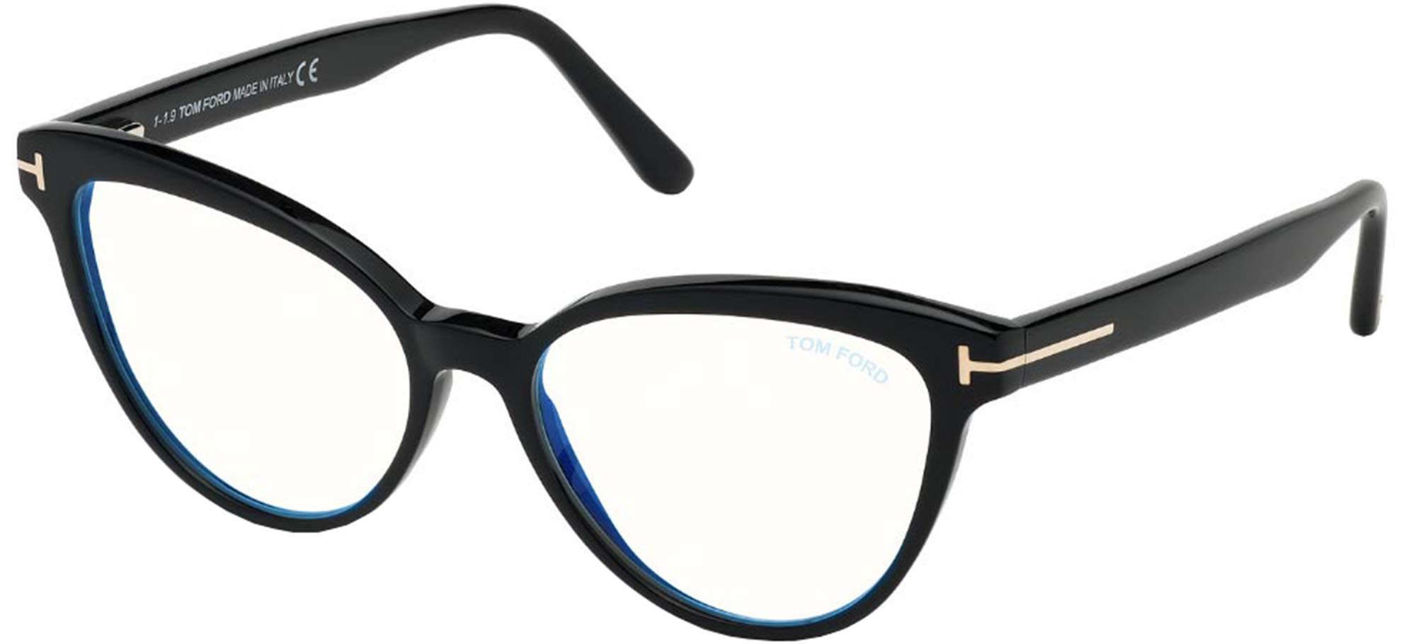 Tom Ford - FT5639-B Shiny Black Cat Eye Women Eyeglasses - 54mm