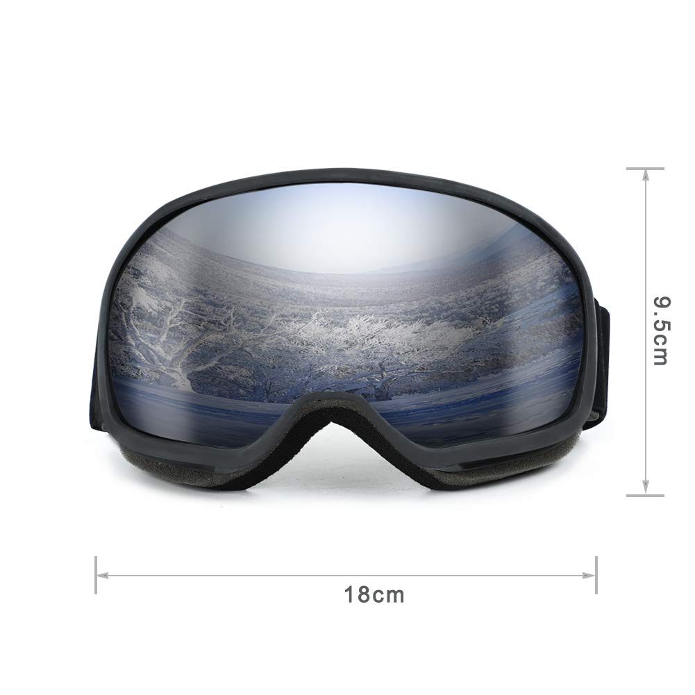 Triclicks Ski Goggles Snowboard Goggle UV Protection Anti Fog Snow Goggles for Men Women Youth (Style 3)