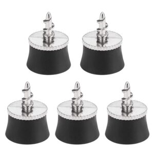 fastrohy 5 pcs golf ball pick up retriever sucker tool suction cup for putter grip golf training aids, black