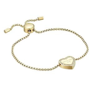 michael kors heritage pave logo heart slide bracelet gold mkjx5043710