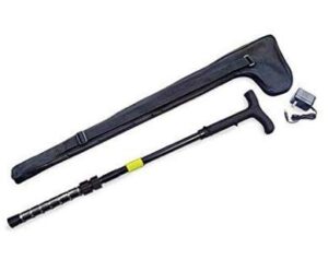 walking cane for men & women - adjustable, heavy duty, 1 million volt stun device with ultra bright led flashlight