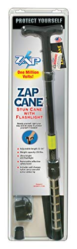 Walking Cane for men & women - Adjustable, heavy duty, 1 Million Volt Stun Device with ultra bright LED Flashlight