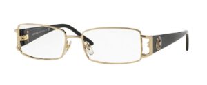 versace ve1163m 1252 52m pale gold rectangular eyeglasses for women+ bundle with designer iwear eyewear kit