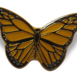 3-Piece Monarch Butterfly Butter-Fly Pride Lapel Pin Hat Pin & Tie Tack Set with Clutch Back by Novel Merk