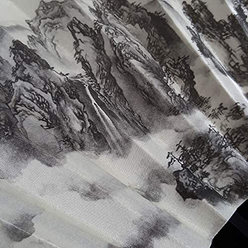 Classic Folding Fan,Bamboo Fan Rib&Printing Cloth of 12+ Pattern Options,13in,折扇 (Pattern 5-Riverside Scene at Qingming Festival(清明上河图))