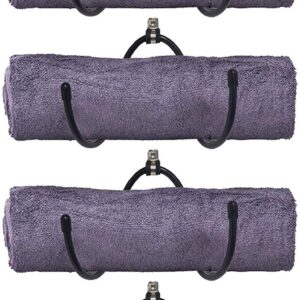 Universal Metal Adjustable Wall Rack, Wall Storage Mount Holder Shelf for Yoga Bolster, Yoga Mat Bag, Exercise Mat, Yoga Blocks, Yoga Mat Towel, Carrying Strap, Yoga Knee Pad, Foam Roller, Up to 20Lbs