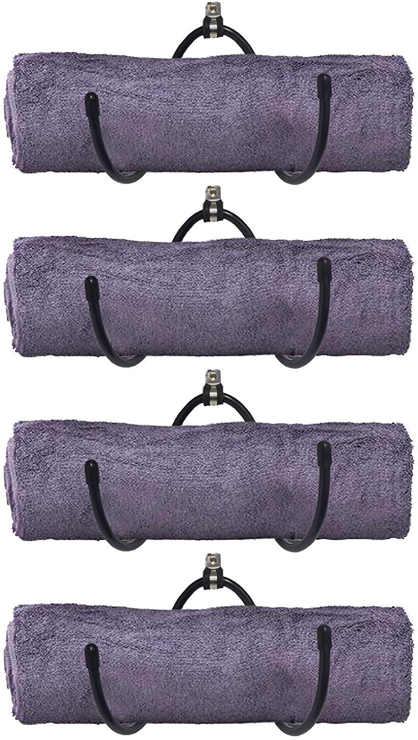 Universal Metal Adjustable Wall Rack, Wall Storage Mount Holder Shelf for Yoga Bolster, Yoga Mat Bag, Exercise Mat, Yoga Blocks, Yoga Mat Towel, Carrying Strap, Yoga Knee Pad, Foam Roller, Up to 20Lbs