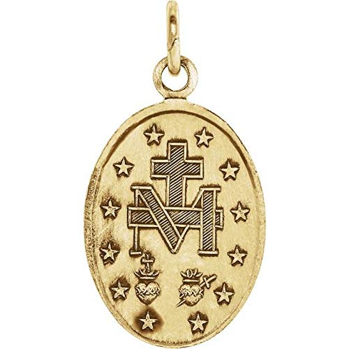 Jay Seiler 14K Yellow Gold 12x8 mm Oval Miraculous Medal Miraculous Medal