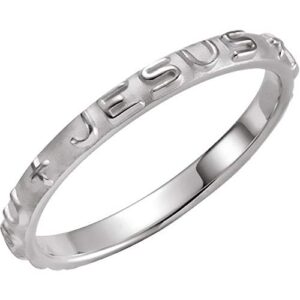 jay seiler sterling silver jesus i trust in you prayer ring size 6 "jesus i trust in you prayer ring