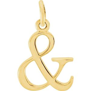 Jay Seiler 14K Yellow Gold Lowercase Initial E Pendant Lowercase Initial Necklace or Pendant