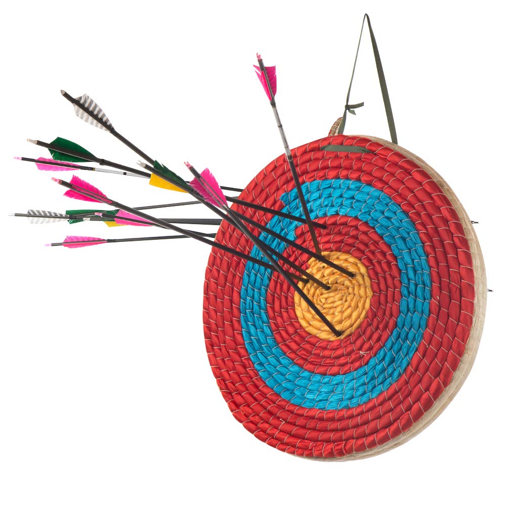 TOPARCHERY Archery Target 3 Layers 20 inch Traditional Solid Straw Archery Target 2.3 inch Thickness Hand-Made Arrows Target for Outdoor Shooting Practice (20in / 3 Layers)