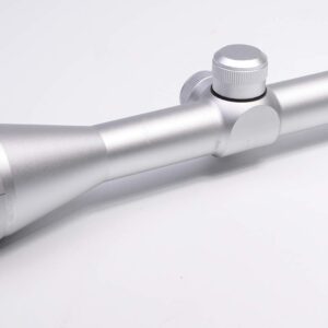 Stainless Silver Chrome Rifle Scope 4-12x40 AO Parallax Adjustable Objective with Weaver Rings