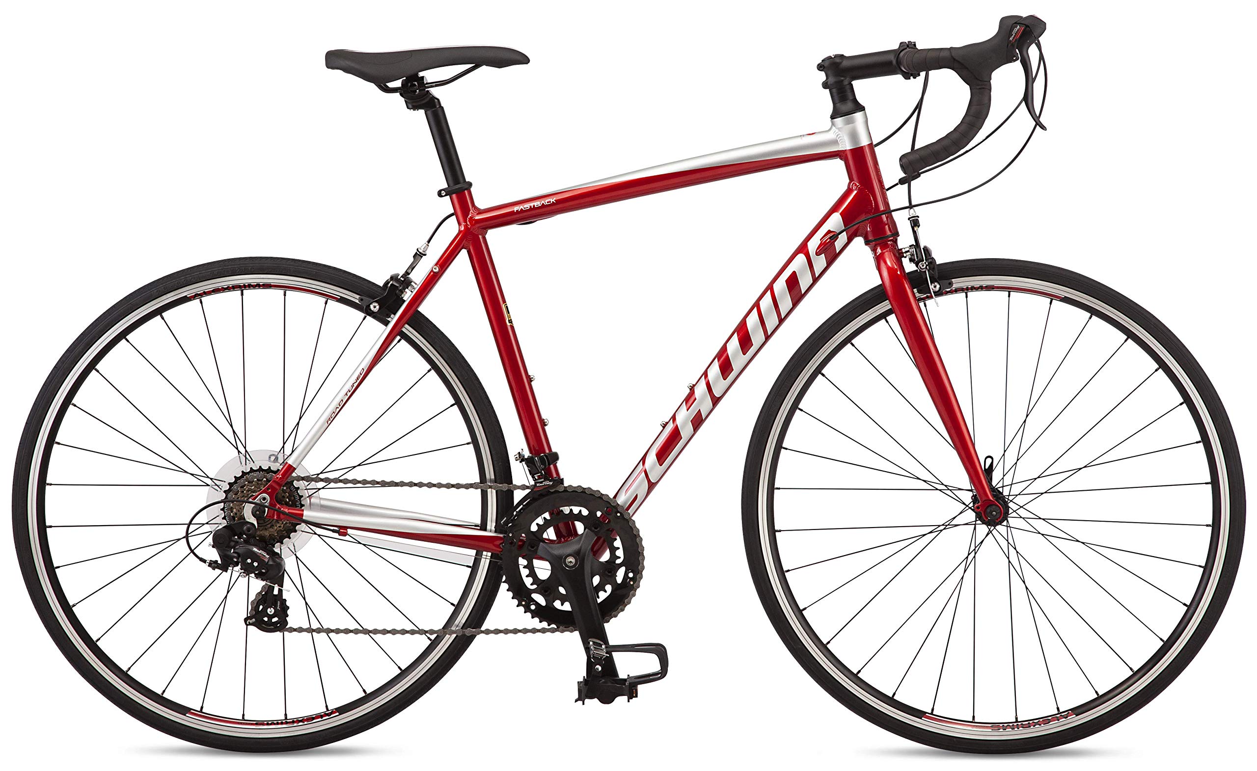 Schwinn Fastback Tourney AL Adult Performance Road Bike, Beginner to Intermediate Bicycle Riders, 700c Wheels, 14-Speed Drivetrain, Large Aluminum Frame, Red