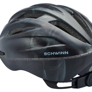 Schwinn Intercept Bike Helmet For Adult Men Women Ages 14 and Up, Can Fit Head Circumference 58-62 cm, With 10 Vents, Snap On/Off Visor, Adult Black