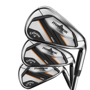 callaway golf 2020 mavrik max iron set (set of 7 clubs:5 iron - pw, aw, right hand, steel, regular)