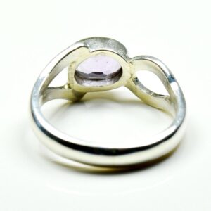 55Carat Genuine Oval Cut Amethyst Ring Handmade Sterling Silver Fashion Jewelry for Gift in Sizes 4-12