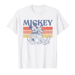 Disney Mickey And Friends Mickey And Pluto Retro Line T-Shirt